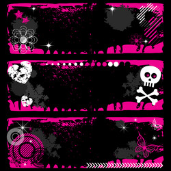 Emo banners Royalty Free Vector Image - VectorStock