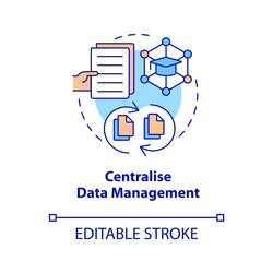 Student biometric data loop concept icon Vector Image