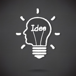 Creative light bulb idea concept background Vector Image