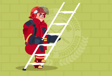 Fireman Ladder Climb Vector Images (79)