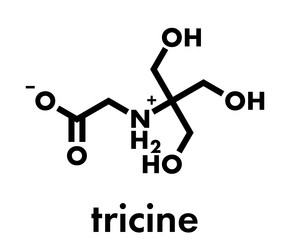 Bicine buffering agent molecule skeletal formula Vector Image