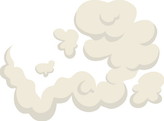 Cartoon dust cloud comic cloud shape spray air Vector Image