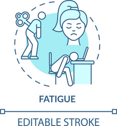 Fatigue concept icon Royalty Free Vector Image