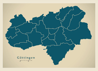 Modern city map - goettingen germany Royalty Free Vector