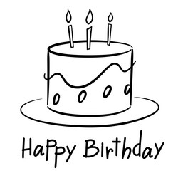 How To Draw A Birthday Cake