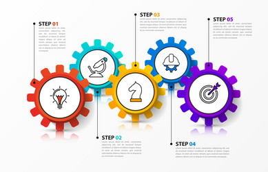 Infographic template with icons and 5 options Vector Image