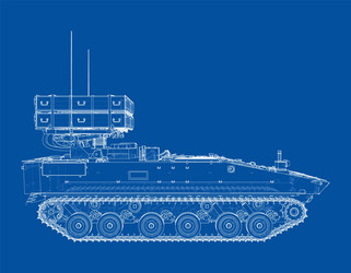 Military track missile system Royalty Free Vector Image