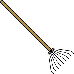 Nature rake cartoon Royalty Free Vector Image - VectorStock