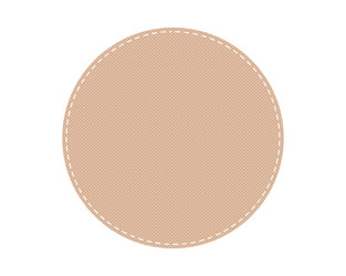 Round patch with stitches Royalty Free Vector Image