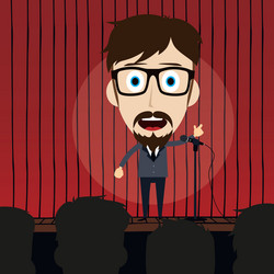 Stand up comedy pinup pop art Royalty Free Vector Image