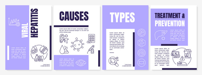 Liver disease brochure template Royalty Free Vector Image