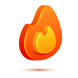 3d fire flame Royalty Free Vector Image - VectorStock