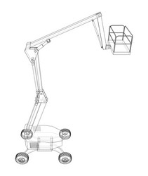 Aerial platform concept outline Royalty Free Vector Image