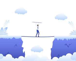 Cartoon icon with people chasm business concept Vector Image