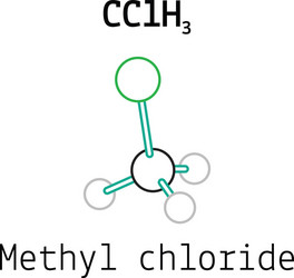Cclh3 methyl chloride molecule Royalty Free Vector Image