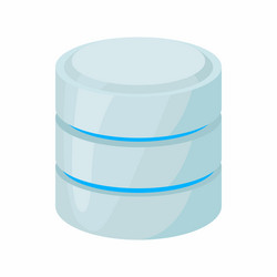 Database icon cartoon style Royalty Free Vector Image