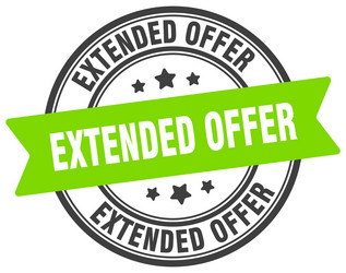 Extended offer stamp label Royalty Free Vector Image