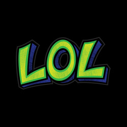 Lol cartoon lettering Royalty Free Vector Image