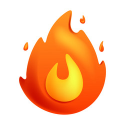 3d fire flame Royalty Free Vector Image - VectorStock