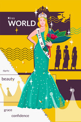 Miss beauty pageant Royalty Free Vector Image - VectorStock