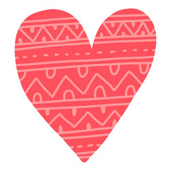 Hand drawn doodle tribal heart design element Vector Image