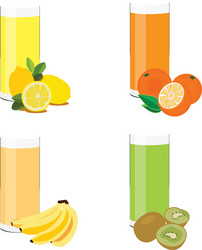Kiwi smoothie or juice Royalty Free Vector Image