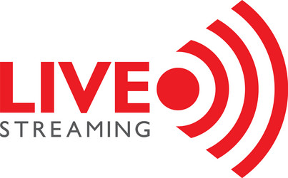 Live stream logo design Royalty Free Vector Image
