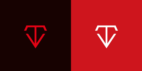Ruby logo design with r initials is modern Vector Image