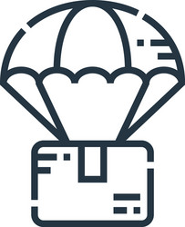 Airdrop icon isolated on white background outline Vector Image