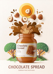 Chocolate spread package design Royalty Free Vector Image