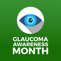 National glaucoma awareness month template eye Vector Image