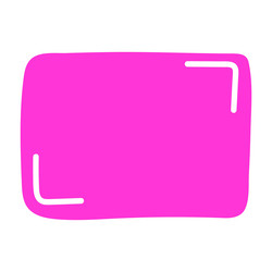 Rectangle pink frame line square shape outline Vector Image