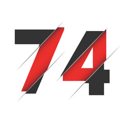 Number 4 logo logotype design Royalty Free Vector Image