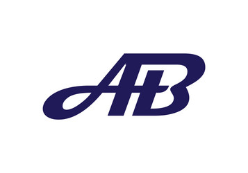 Ab logo for your business a b logo letter Vector Image