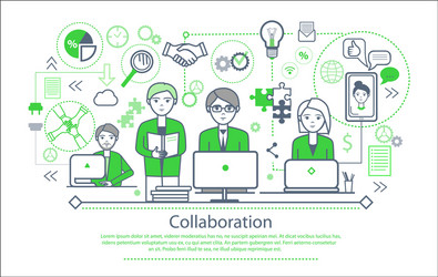 Collaboration Poster Vector Images (over 1,500)