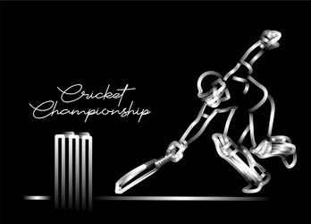 Concept batsman run out - cricket championship Vector Image