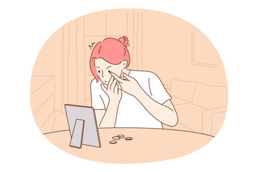 Eye contact lens solution cartoon Royalty Free Vector Image