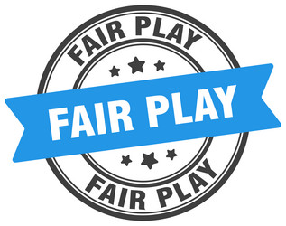 Fair play stamp label on transparent Royalty Free Vector