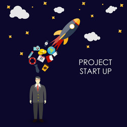 Path to success in paper art Royalty Free Vector Image