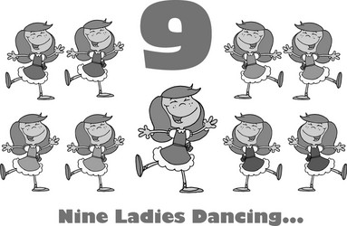 Nine Ladies Dancing Vector Images (13)