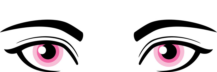 Beautiful cute female eyes in cartoon style Vector Image