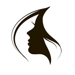 Beautiful female profile Royalty Free Vector Image