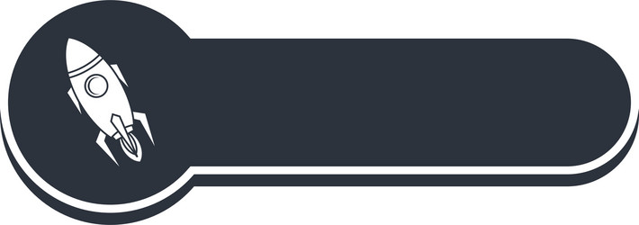 Rocket banner template Royalty Free Vector Image