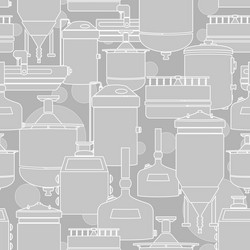 Seamless background with beer brewing process Vector Image