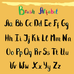 Calligraphy lettering script font c set hand Vector Image