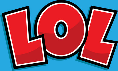 Lol cartoon lettering Royalty Free Vector Image