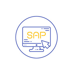 Sap business software icons Royalty Free Vector Image