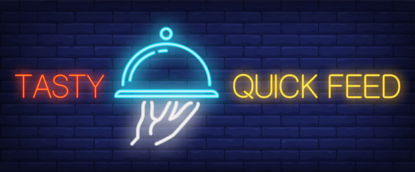 Quick tips neon signs design Royalty Free Vector Image