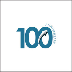 100 year anniversary celebration template design Vector Image