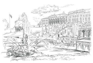 Colorful hand drawing st petersburg 7 Royalty Free Vector